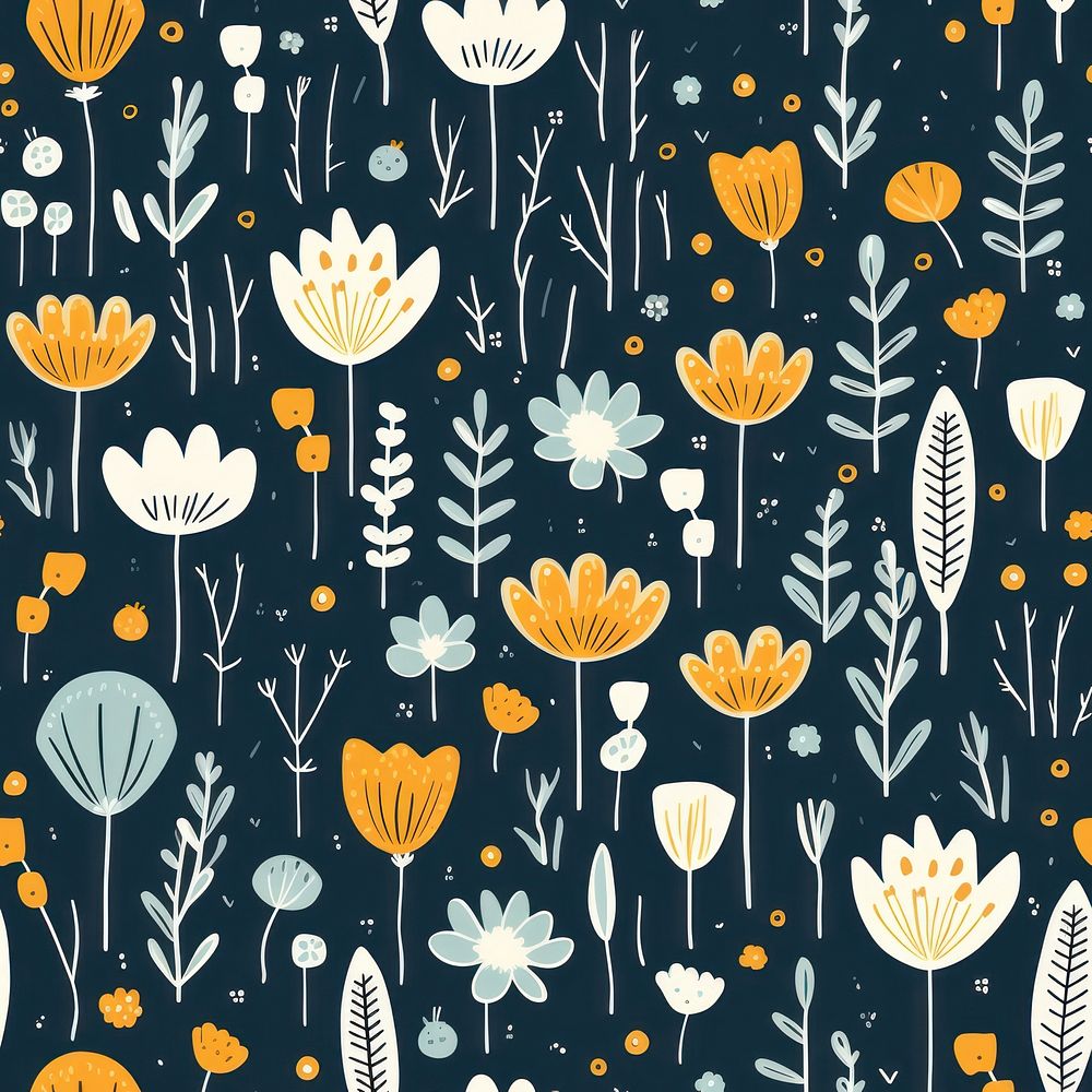 Wildflower pattern backgrounds creativity. | Premium Photo Illustration ...