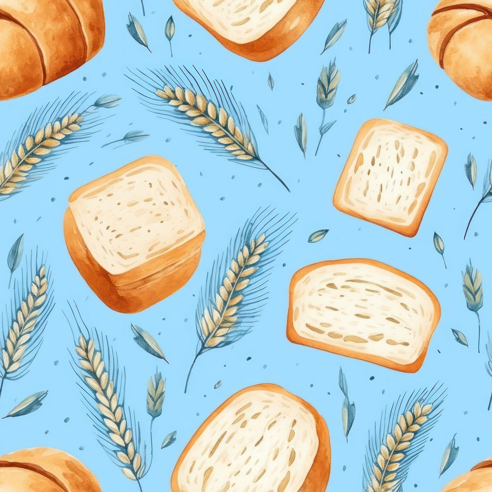 Bread backgrounds pattern wheat. AI | Premium Photo Illustration - rawpixel