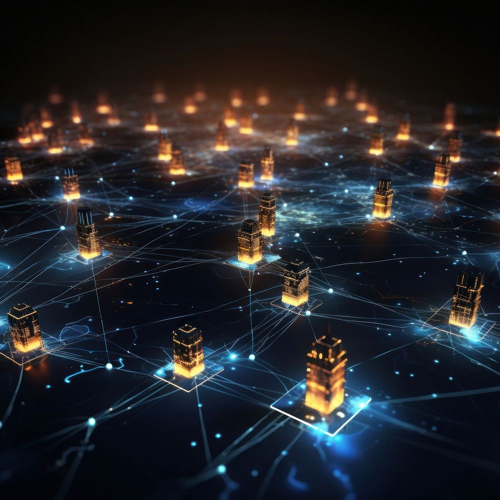 Computer network futuristic glowing light. | Premium Photo - rawpixel