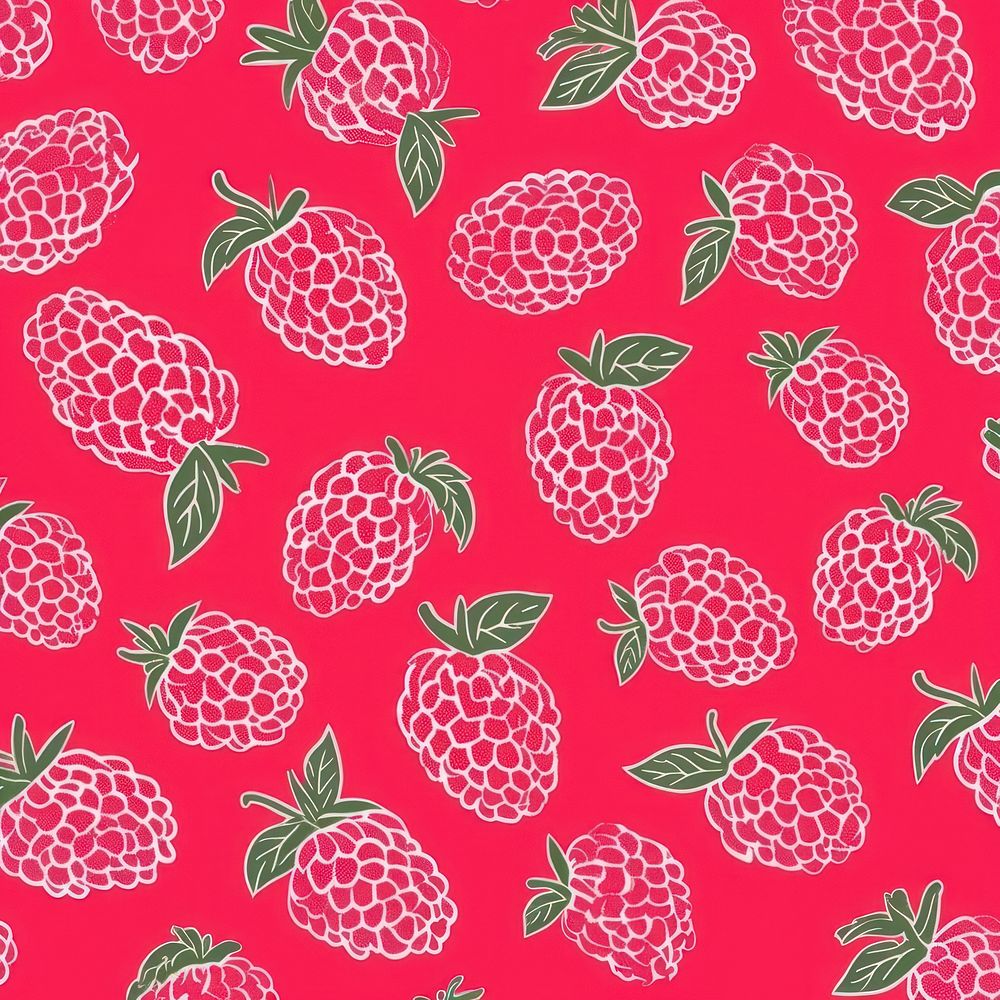 Raspberry pattern backgrounds strawberry. AI | Free Photo Illustration ...
