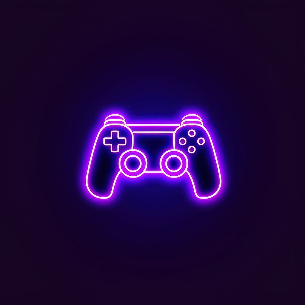 Game icon purple neon light | Free Photo Illustration - rawpixel
