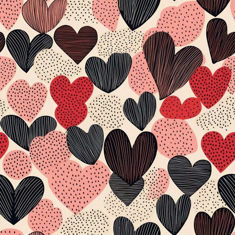 Heart pattern backgrounds creativity. AI | Free Photo Illustration ...