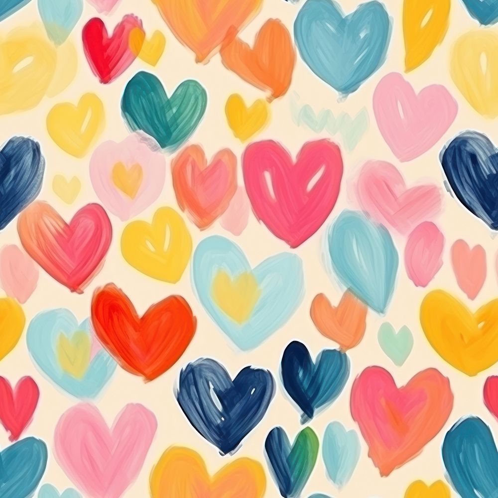 Colorful heart pattern backgrounds creativity. | Free Photo ...
