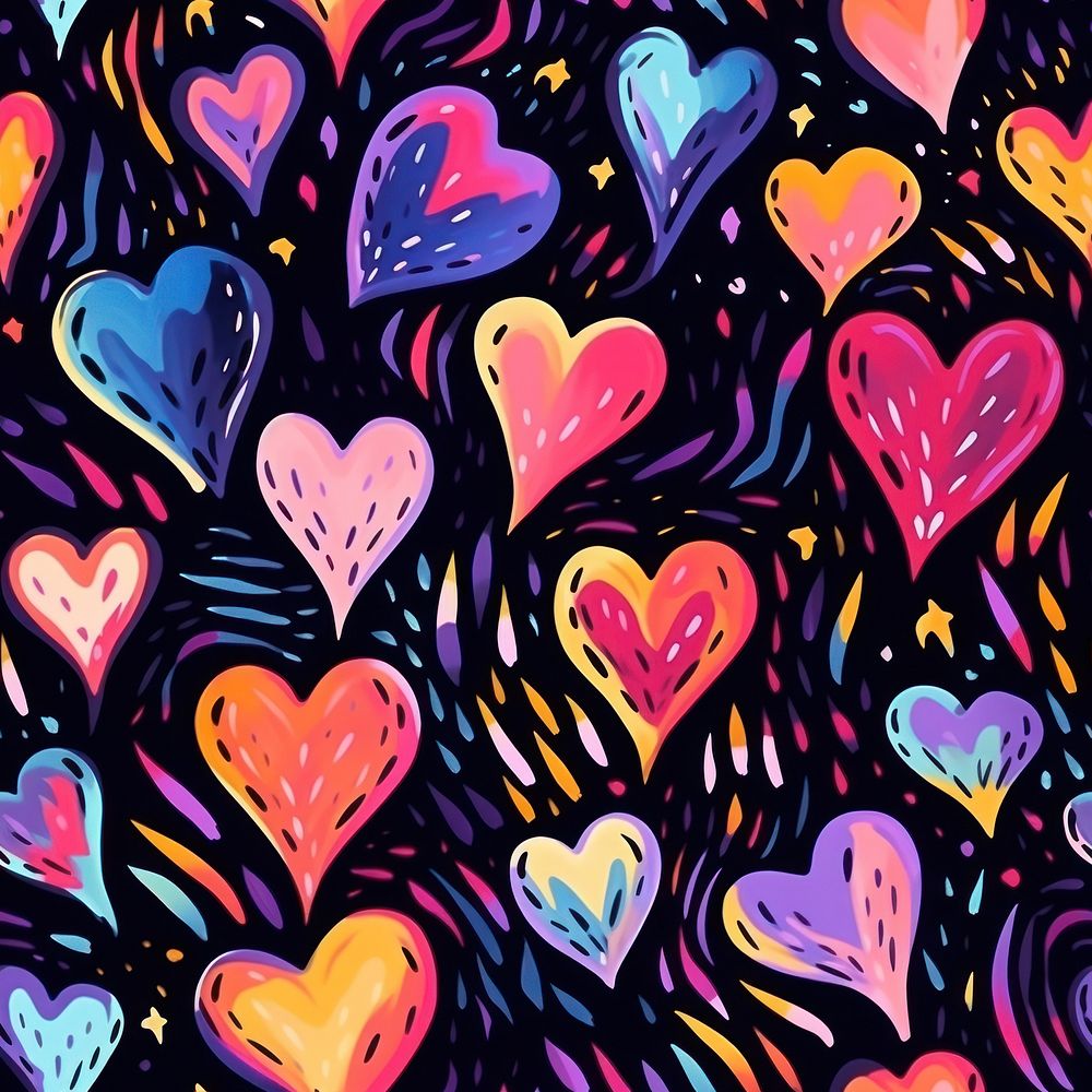 Heart pattern purple backgrounds. AI | Free Photo Illustration - rawpixel