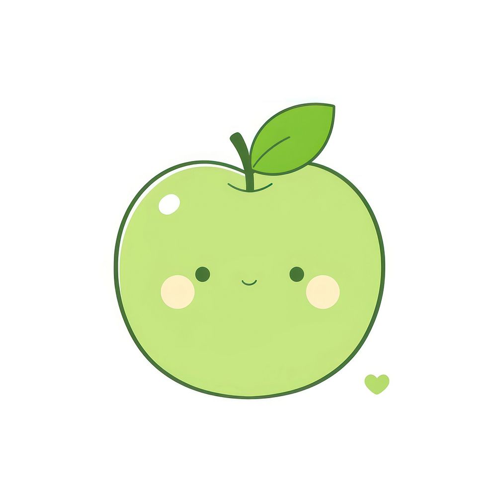 Green apple plant food cute. | Free Photo Illustration - rawpixel