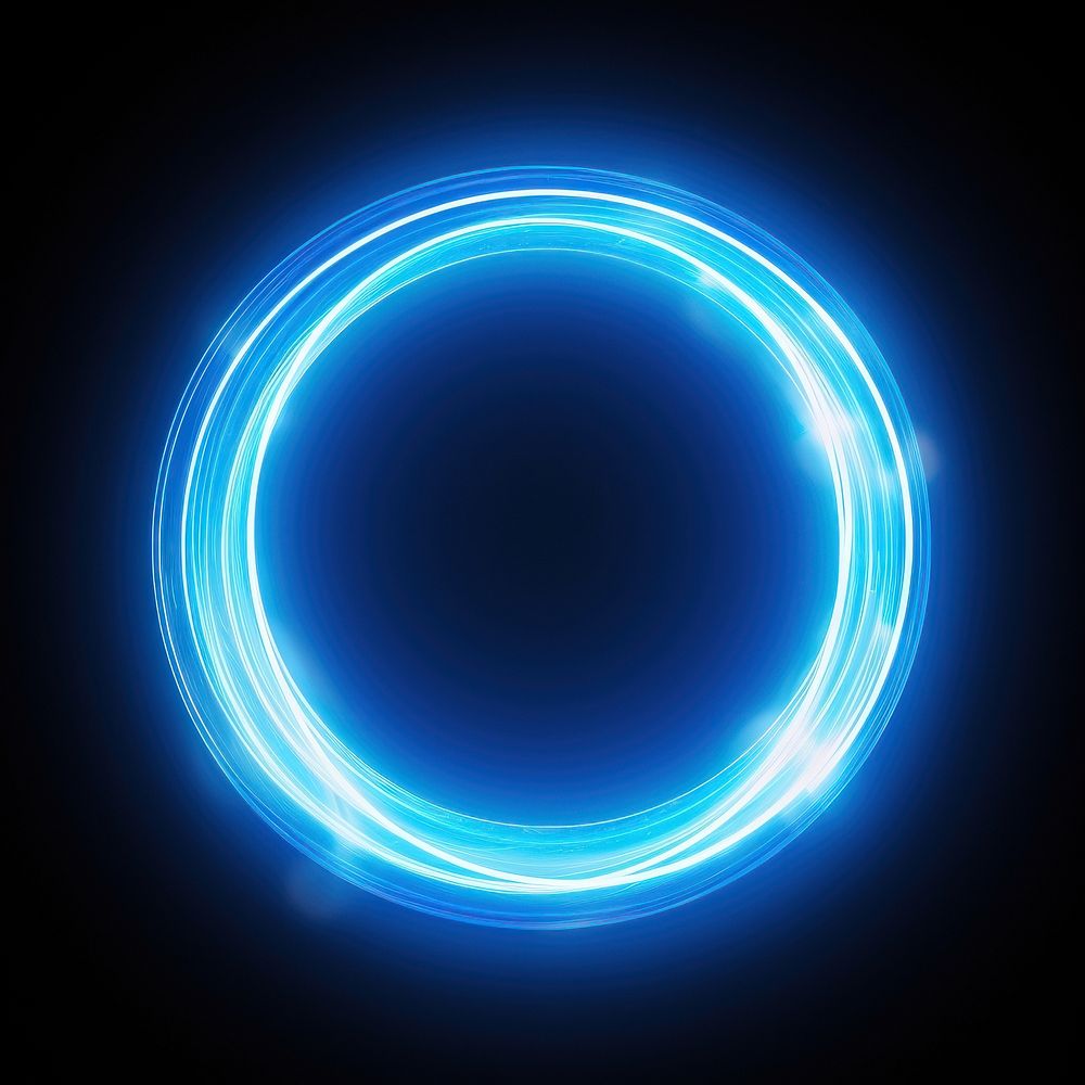Circle radius light technology blue. | Premium Photo Illustration ...