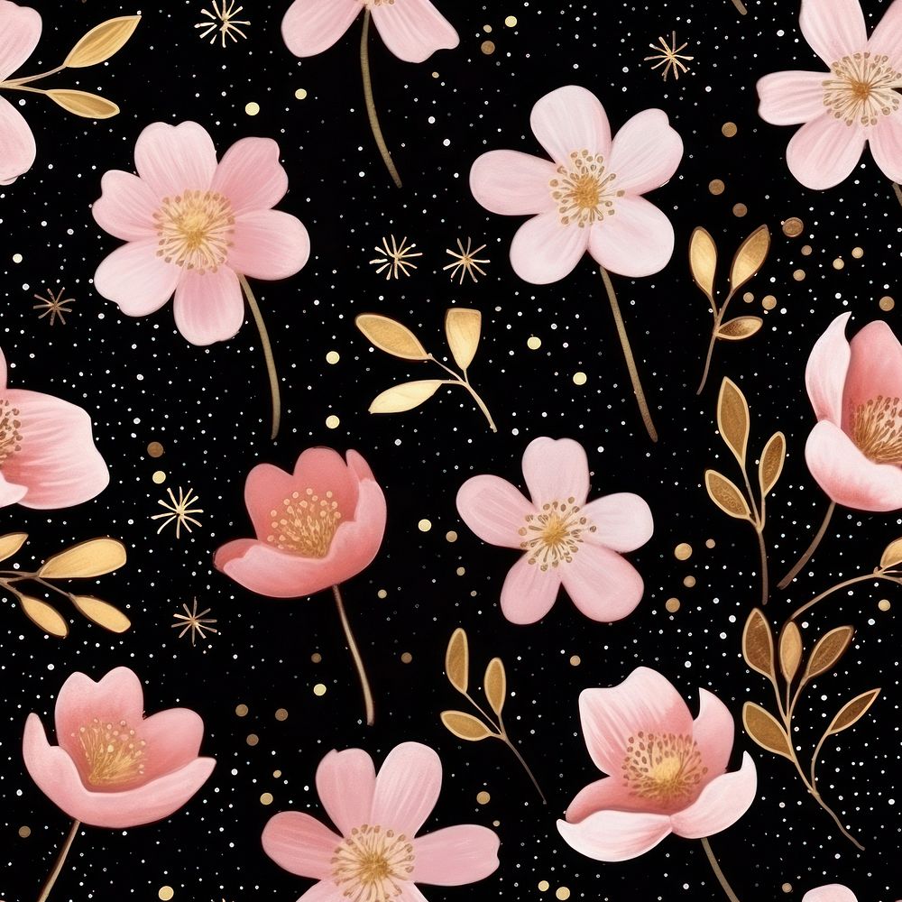 Pink flower pattern backgrounds petal. | Free Photo Illustration - rawpixel