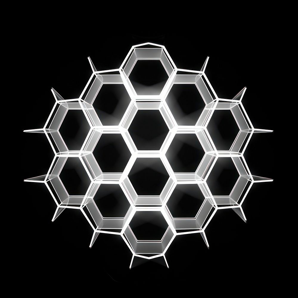 Hexagon radius technology hexagon pattern. | Premium Photo Illustration ...