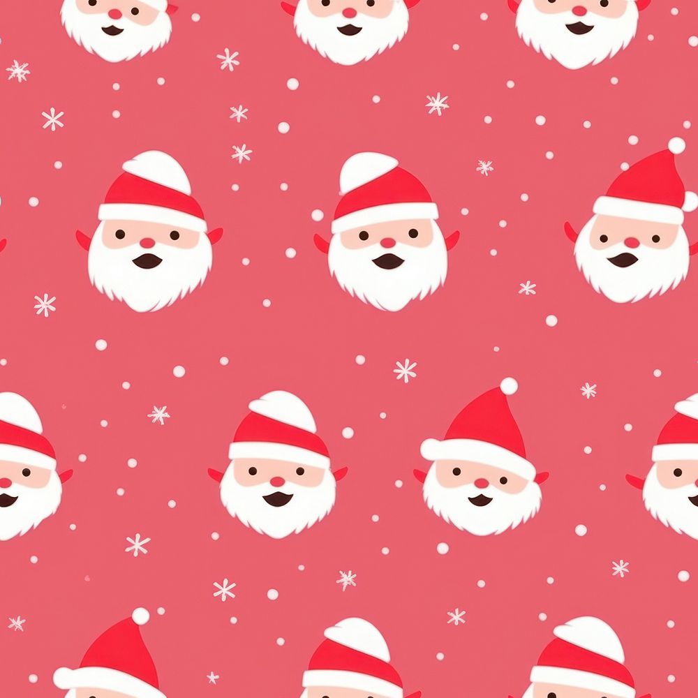 Santa claus pattern backgrounds christmas. | Free Photo Illustration ...