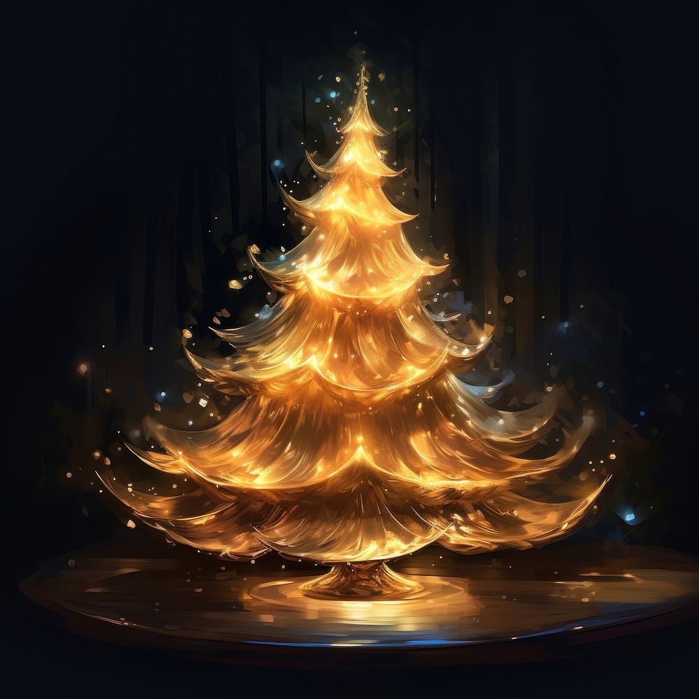 Illuminated light christmas tree shape | Free Photo Illustration - rawpixel