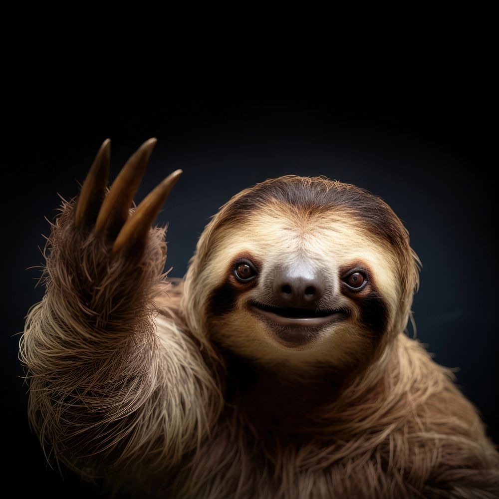 Sloth Waving wildlife animal mammal. | Premium Photo - rawpixel