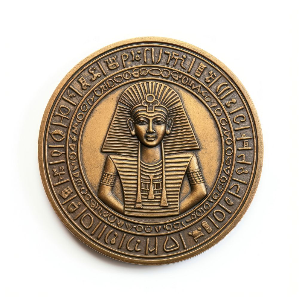 Ancient egyptian coin bronze white | Free Photo - rawpixel