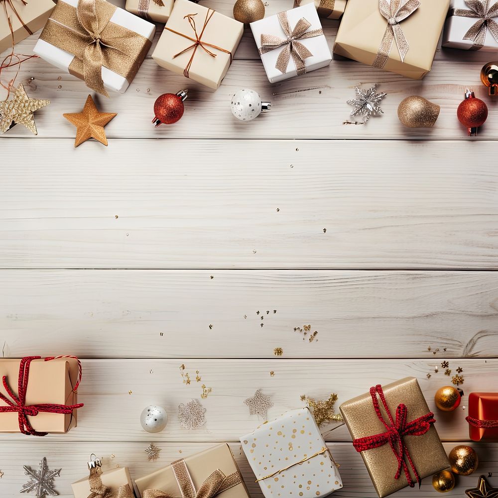 Christmas backgrounds gift wood. | Premium Photo - rawpixel