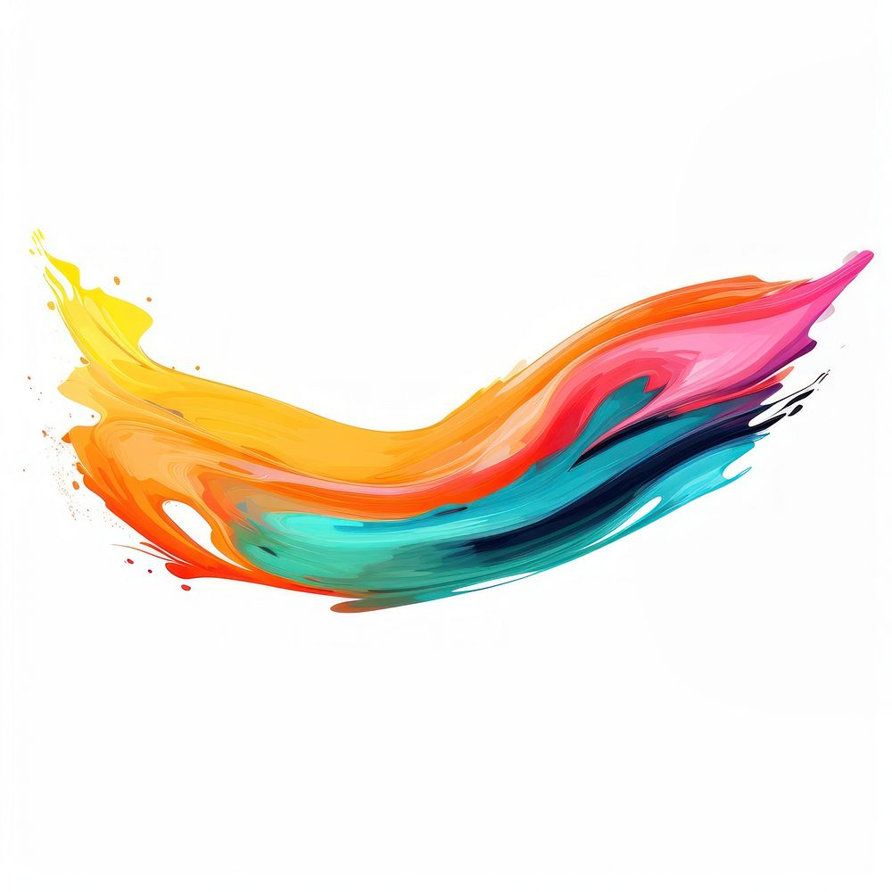 Flat colorful paint brushstroke painting | Free Photo - rawpixel