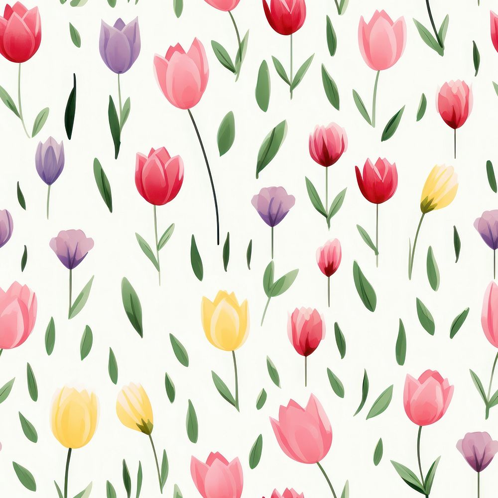 Tulip pattern backgrounds wallpaper. | Premium Photo Illustration ...