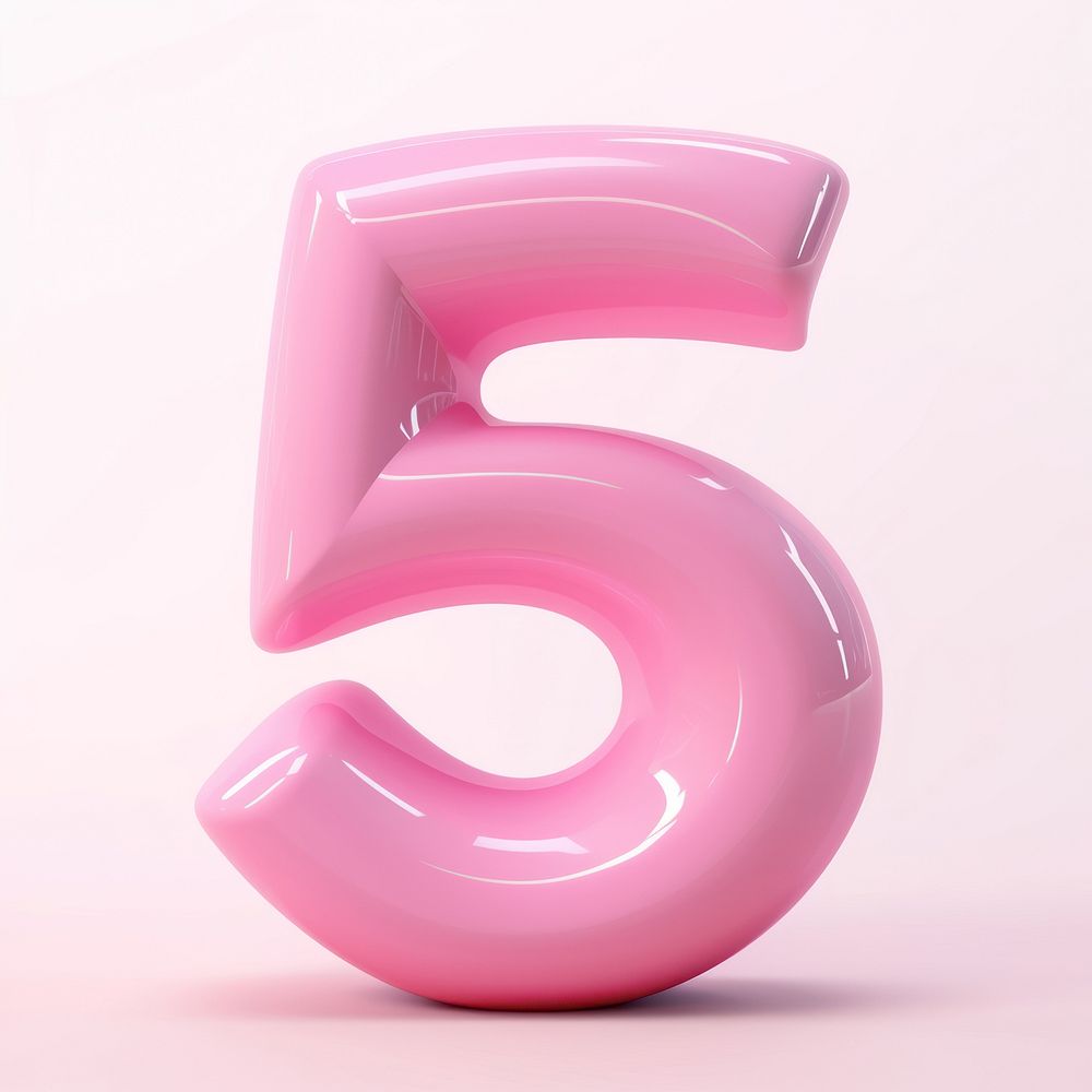 Number 5 shape circle purple | Free Photo Illustration - rawpixel