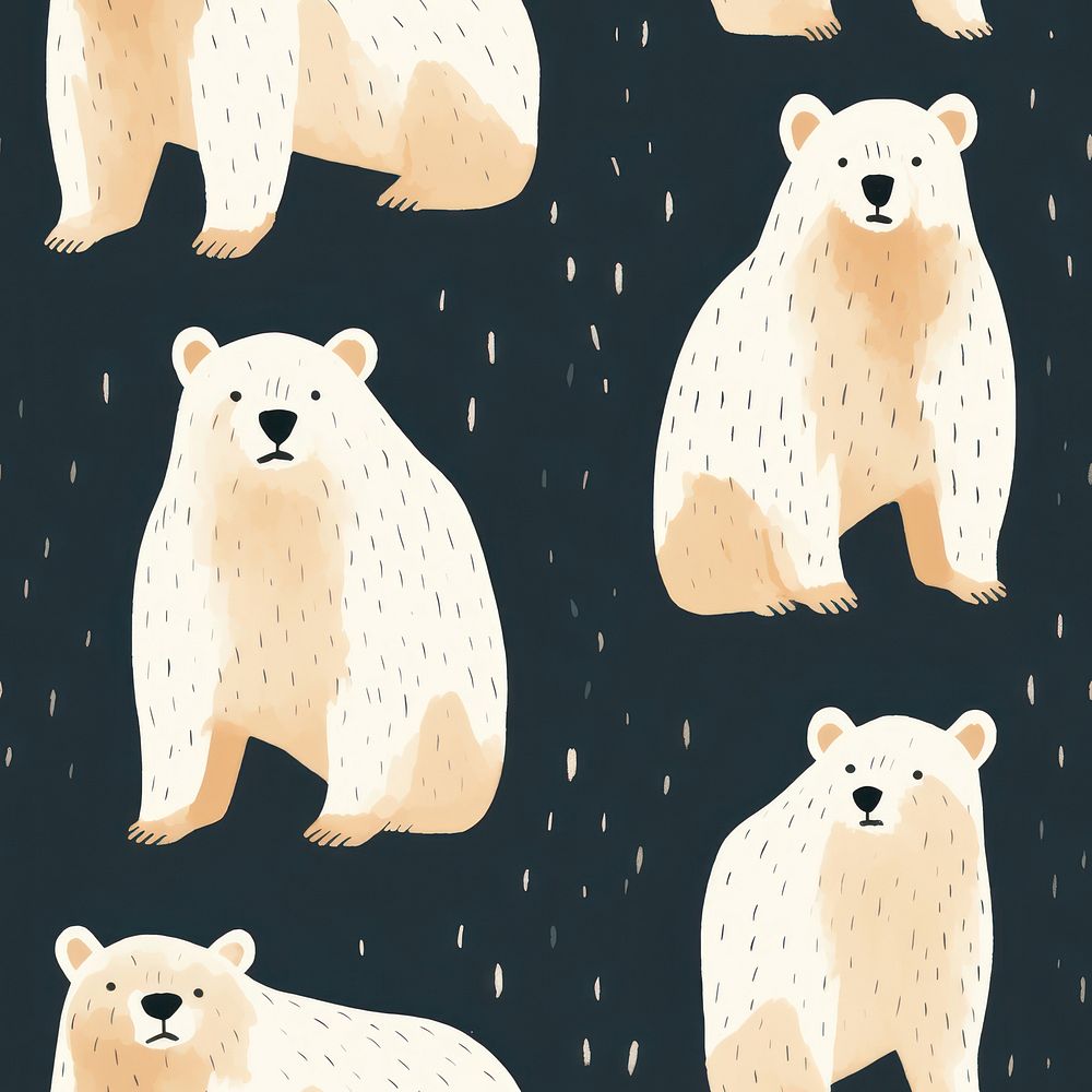 Bear pattern animal mammal. AI | Premium Photo Illustration - rawpixel