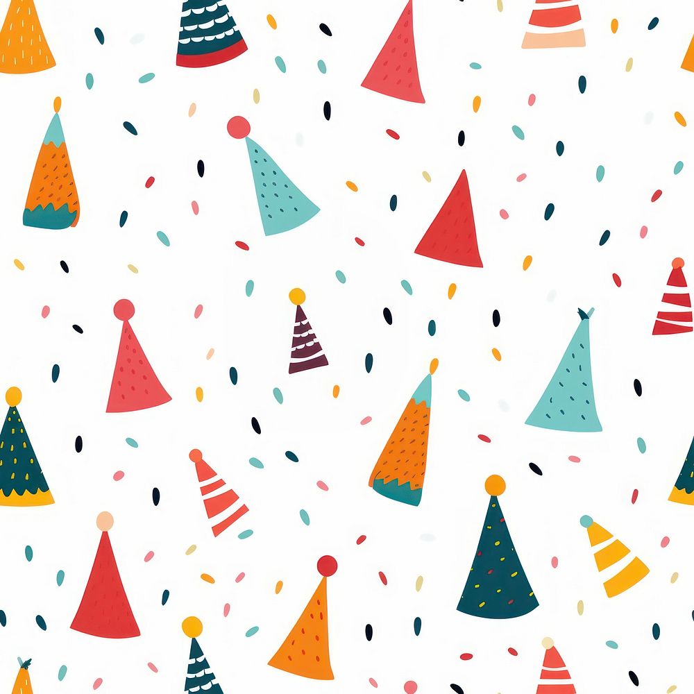 Party hat confetti pattern backgrounds. | Premium Photo Illustration ...
