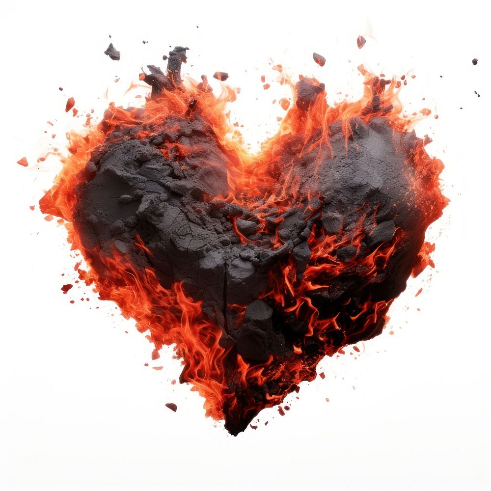 Volcano burning heart fire. | Free Photo - rawpixel