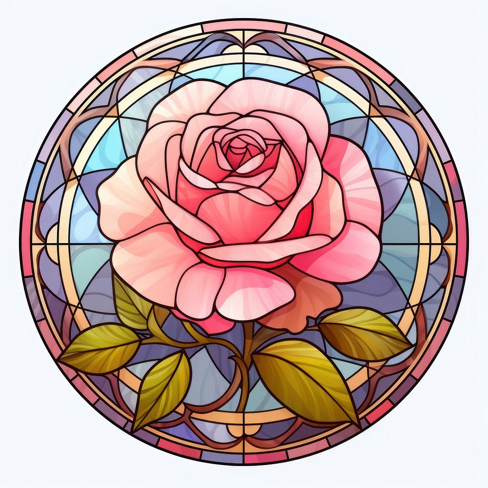 Glass rose art stained glass | Premium Photo Illustration - rawpixel