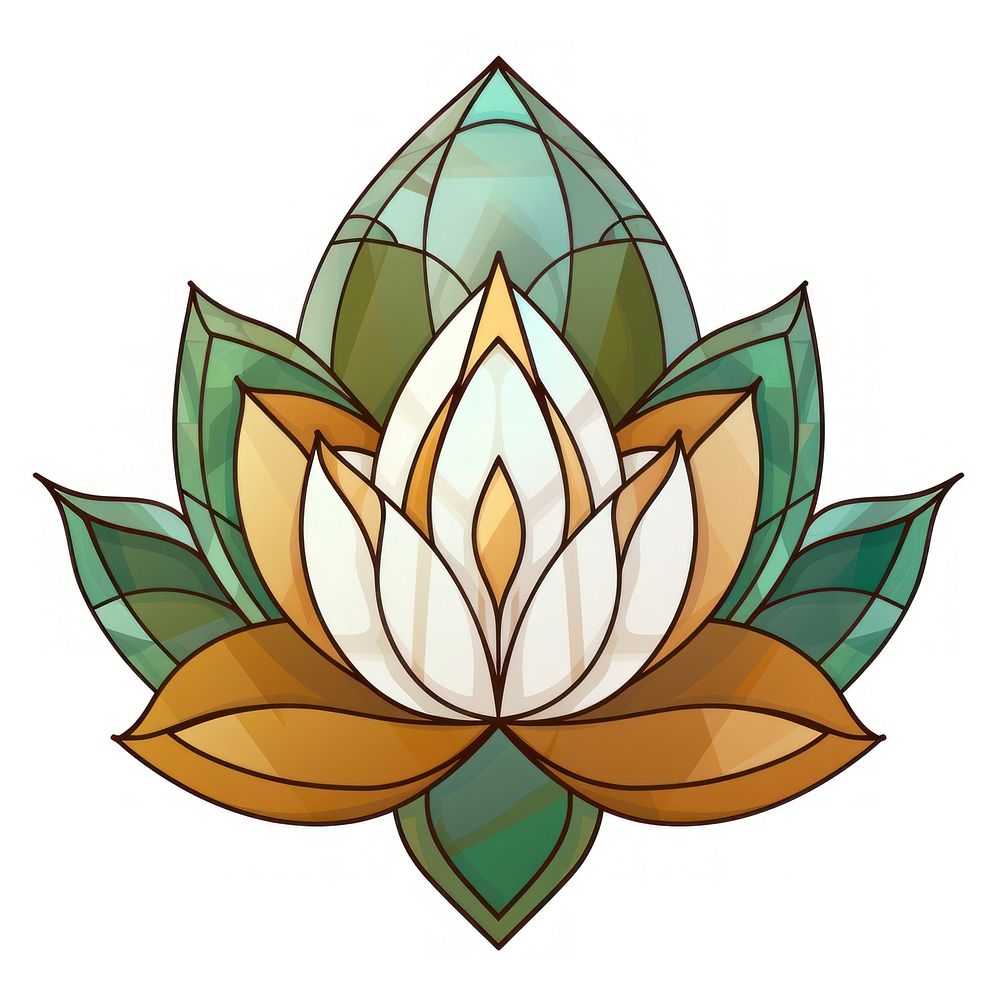 Glass Lotus pattern flower shape. | Free Photo Illustration - rawpixel