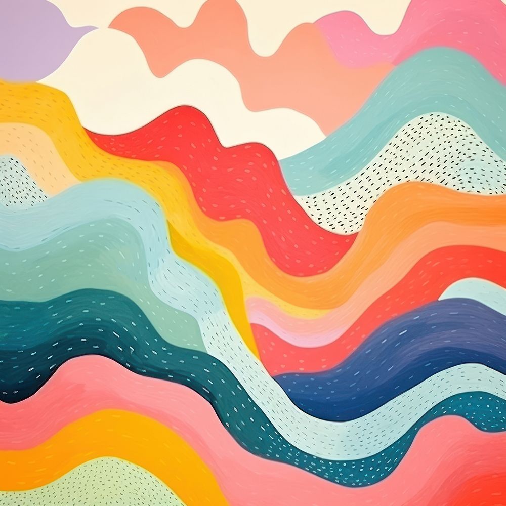 Rainbow painting pattern art. AI | Free Photo Illustration - rawpixel