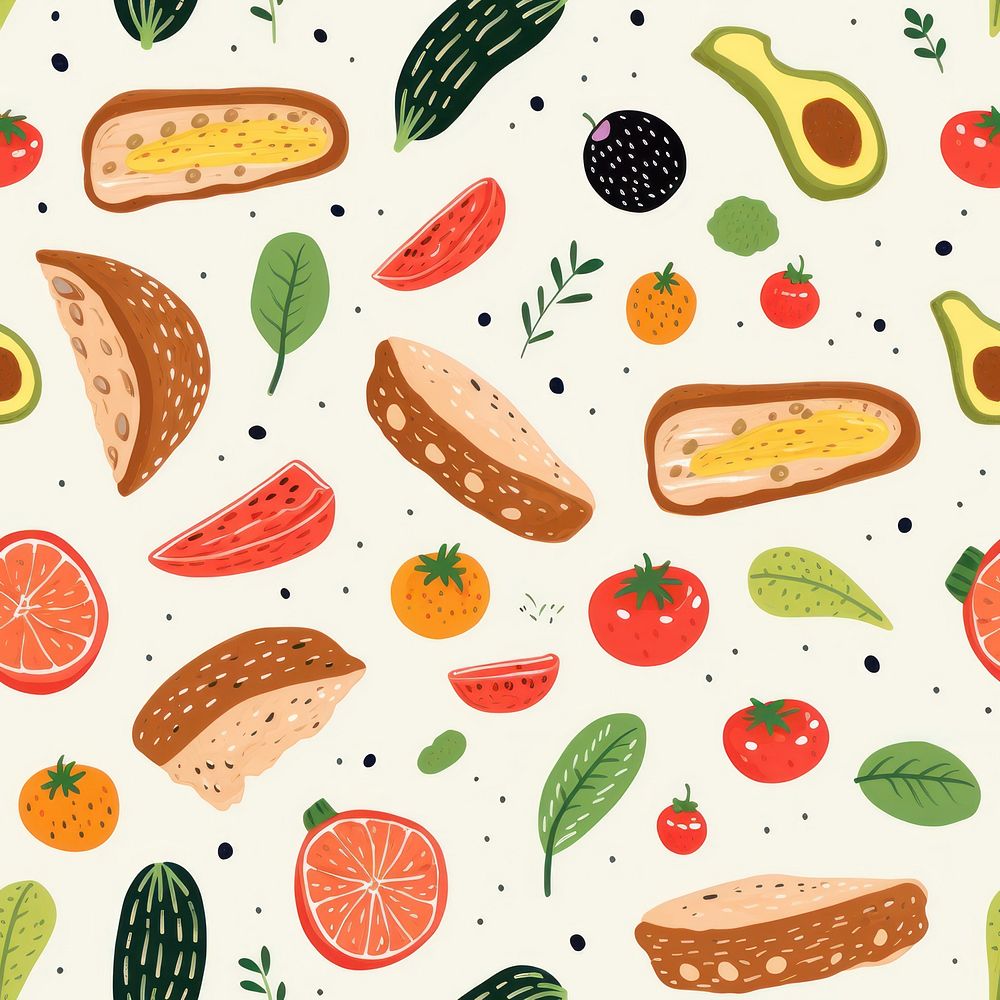 Food pattern fruit plant. | Free Photo Illustration - rawpixel