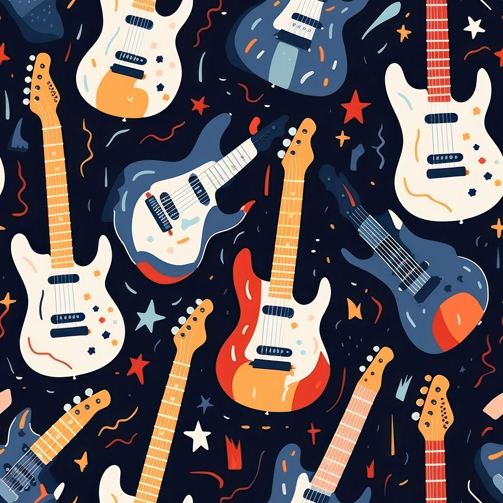 Guitar guitar pattern backgrounds. AI | Free Photo Illustration - rawpixel