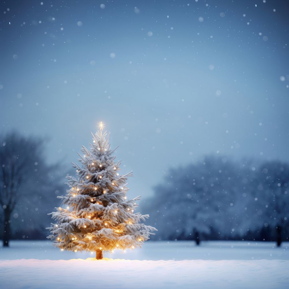 Christmas tree snow outdoors. | Premium Photo - rawpixel