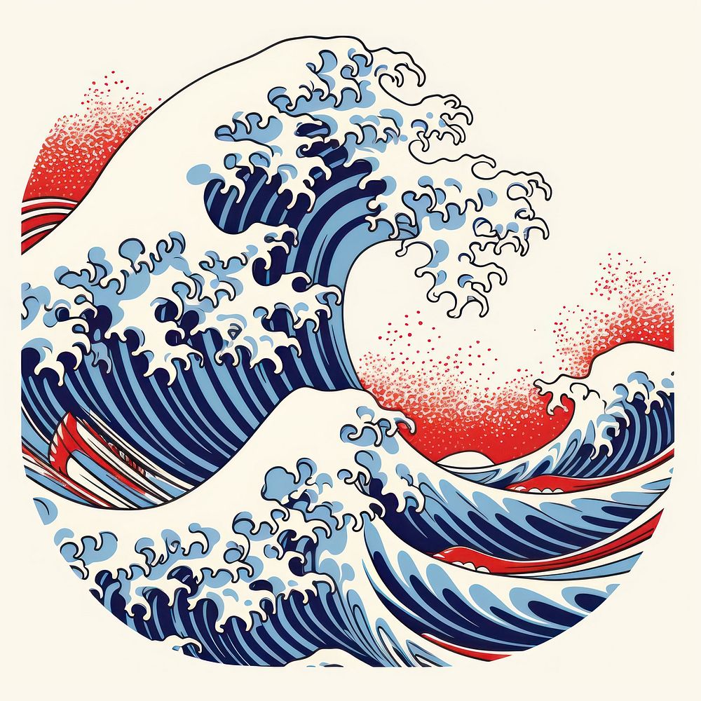 Wave pattern art sea. | Free Photo Illustration - rawpixel