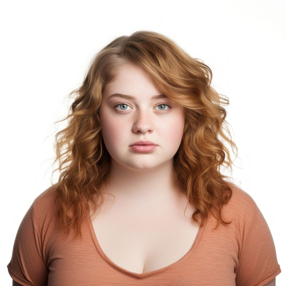 Chubby white woman portrait adult | Premium Photo - rawpixel