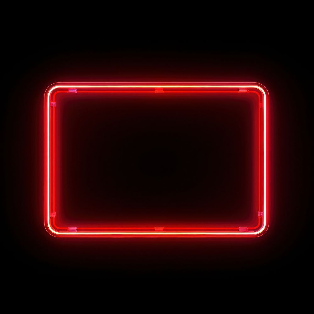 Square sign light neon red | Free Photo Illustration - rawpixel