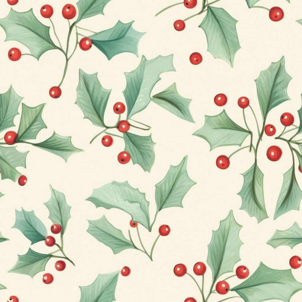 Pattern backgrounds christmas plant. AI | Free Photo Illustration ...