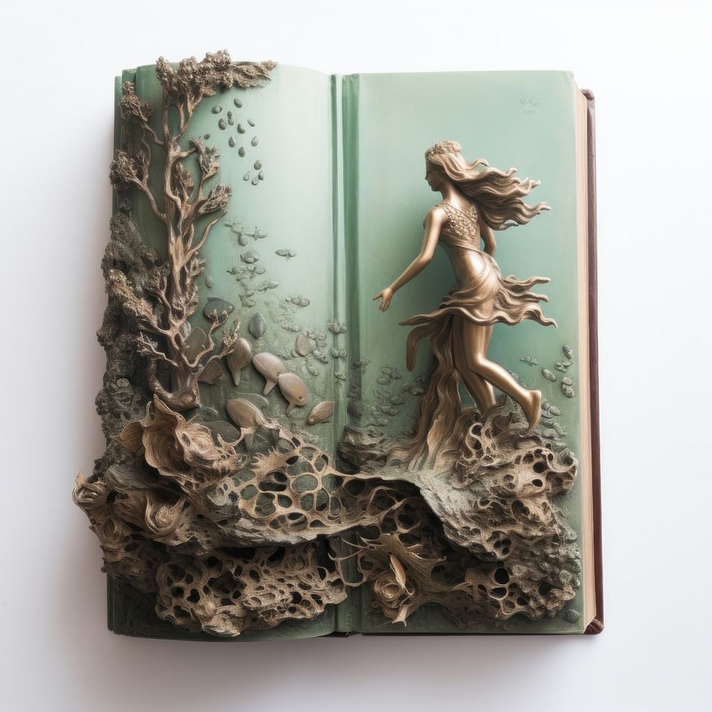 Mermaid book publication art representation. | Free Photo - rawpixel