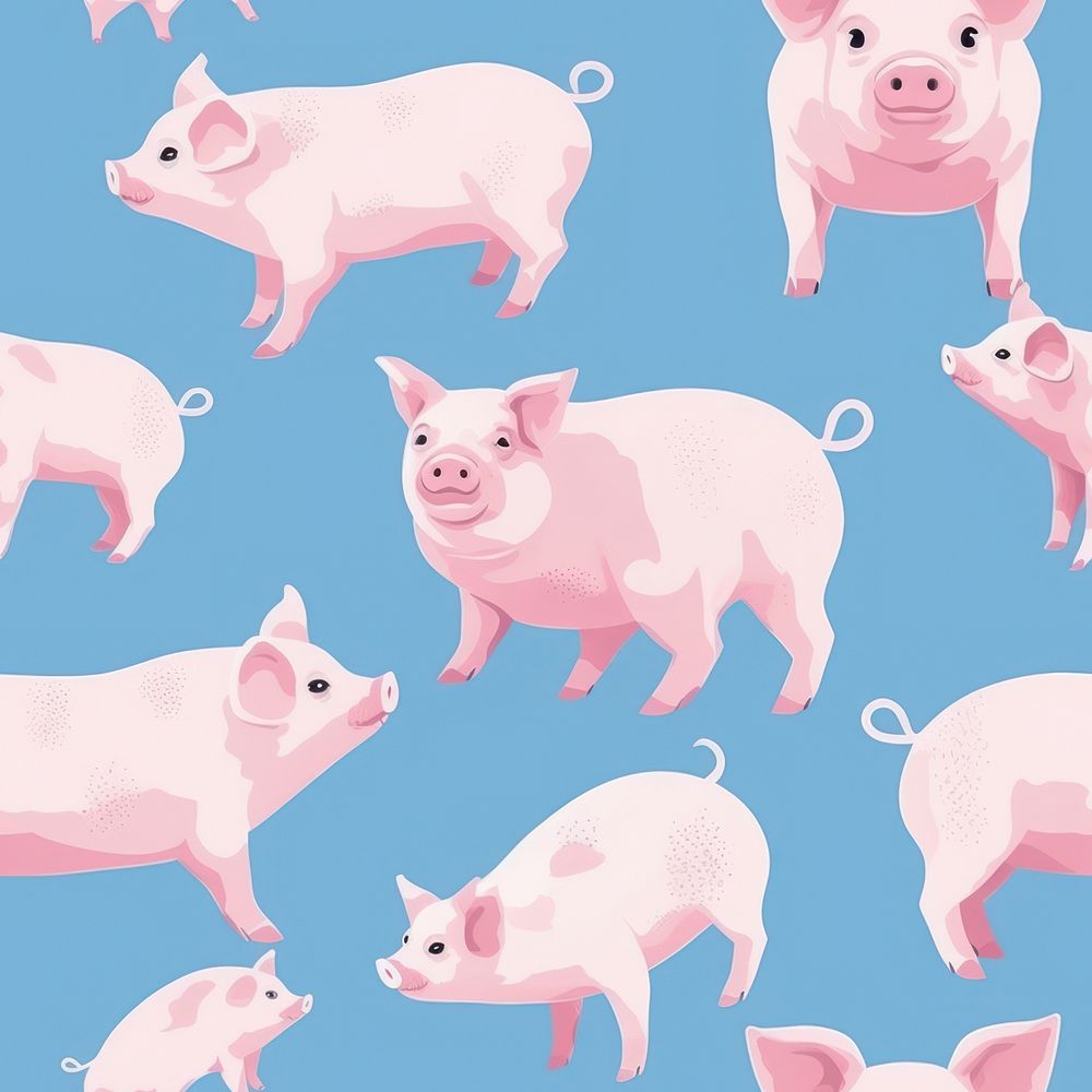 Pigs animal backgrounds pattern. | Free Photo Illustration - rawpixel