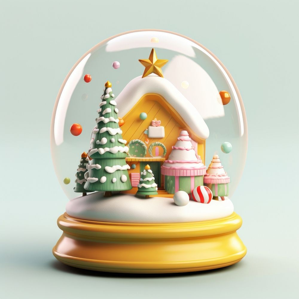 Christmas snow globe christmas representation | Free Photo Illustration ...