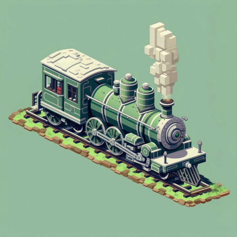 Simple steam train isolated locomotive | Free Photo Illustration - rawpixel