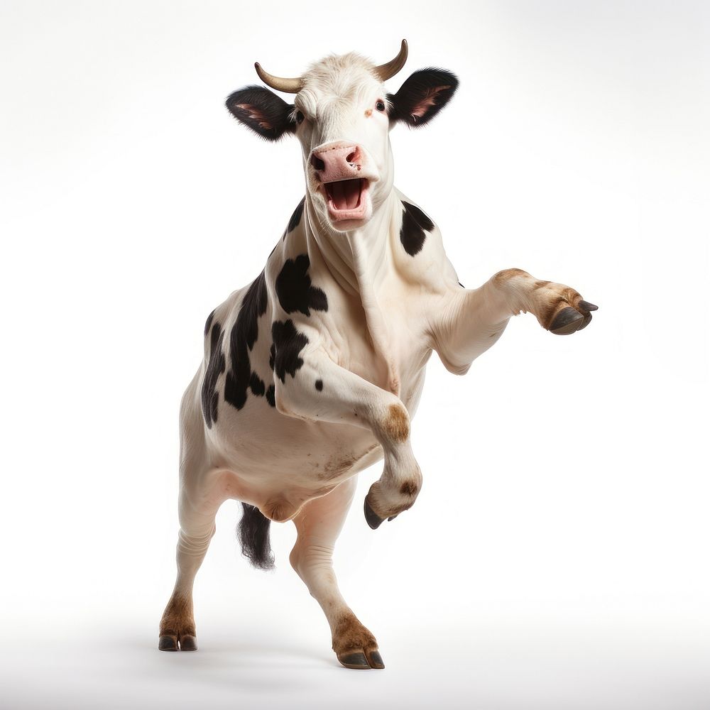 Happy smiling dancing cow livestock | Free Photo - rawpixel