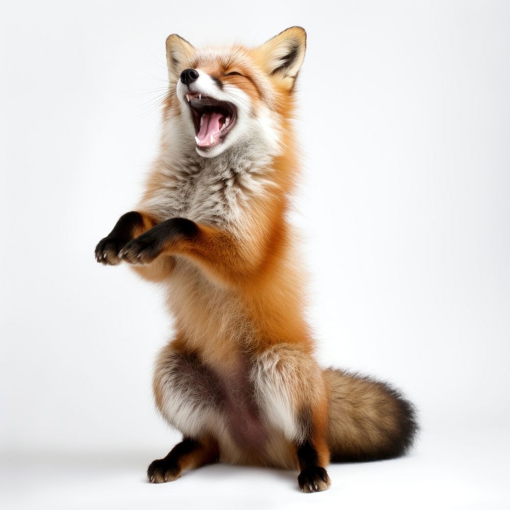 Happy smiling dancing fox wildlife | Premium Photo - rawpixel