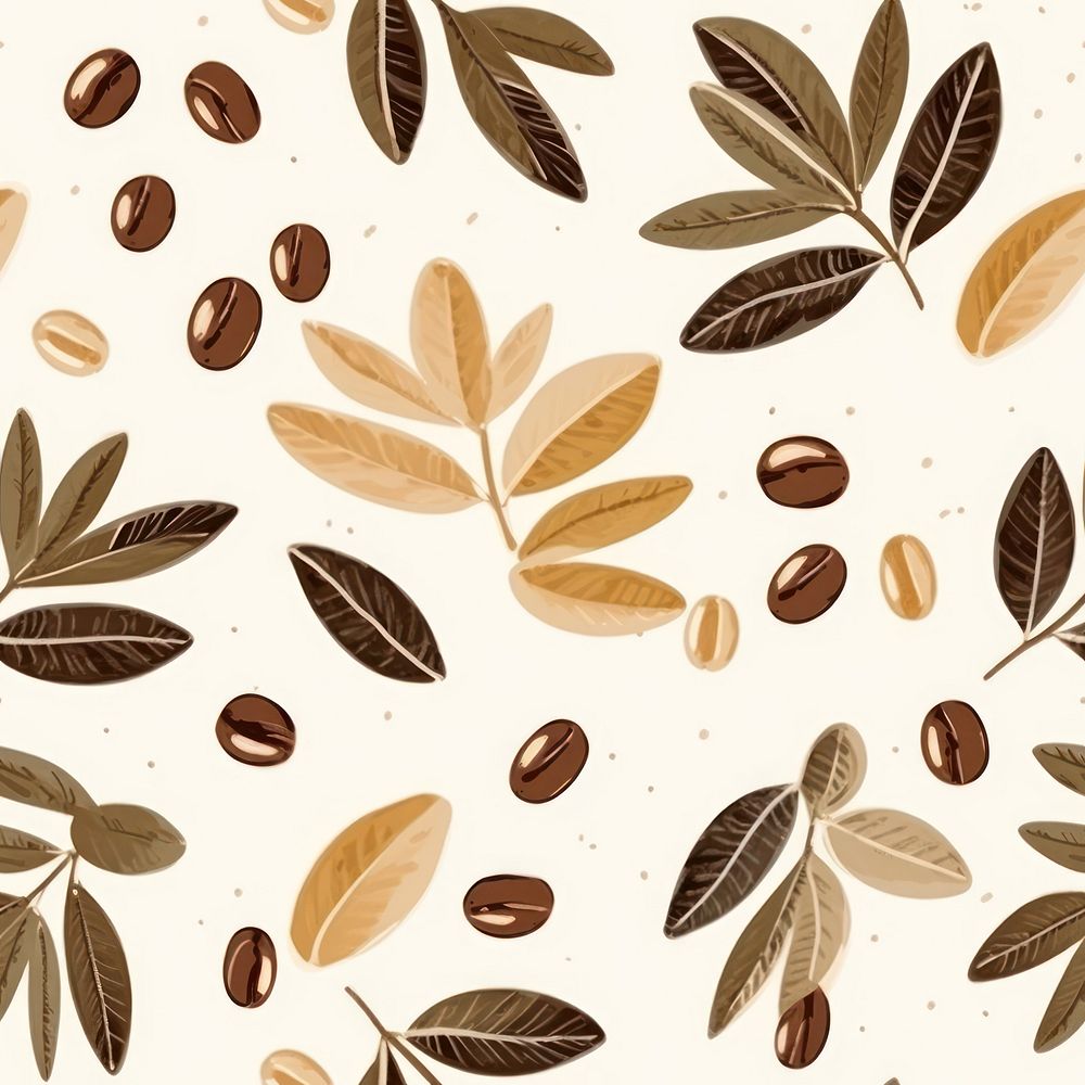 Coffee plant pattern leaf backgrounds. | Premium Photo Illustration ...