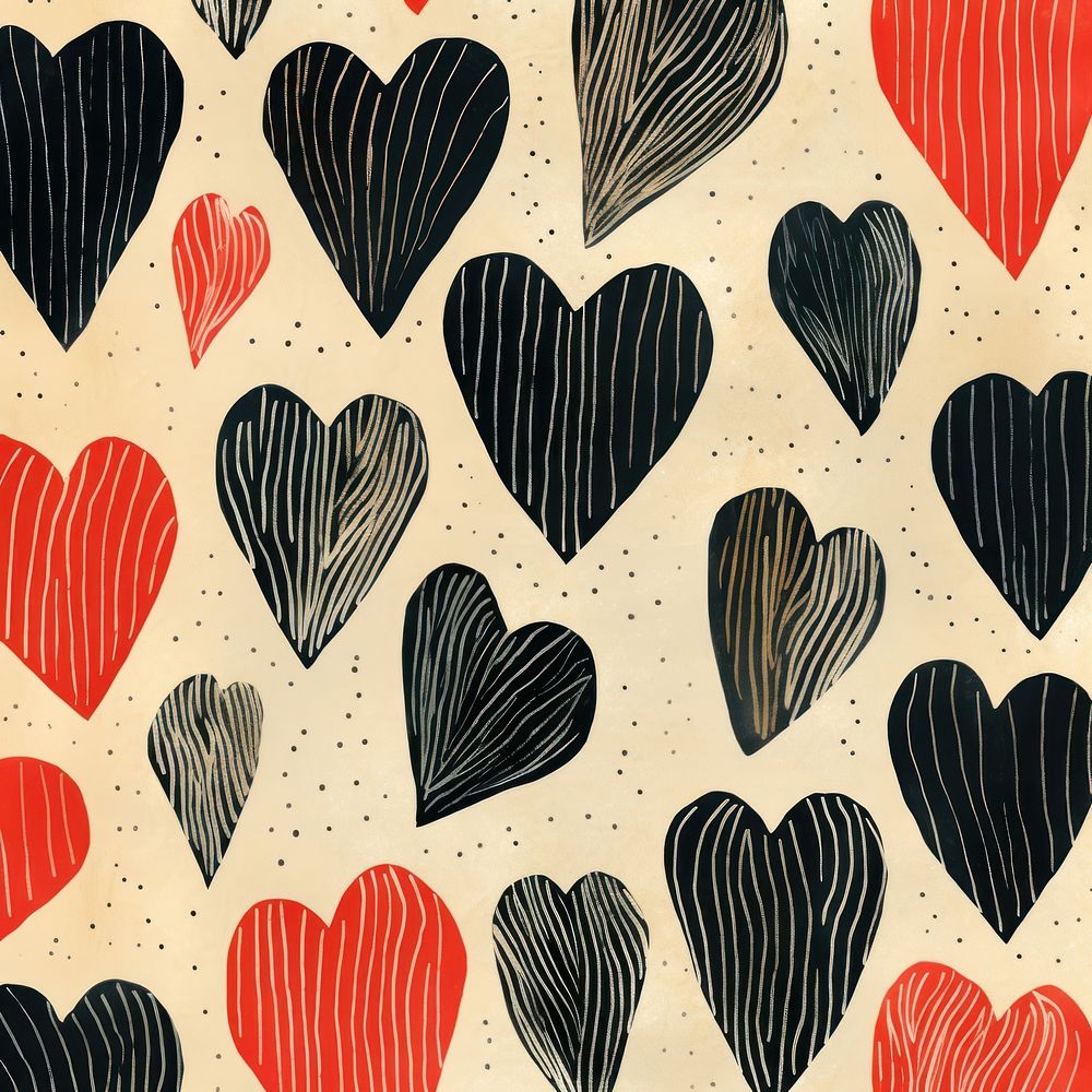 Heart pattern backgrounds creativity. AI | Free Photo Illustration ...