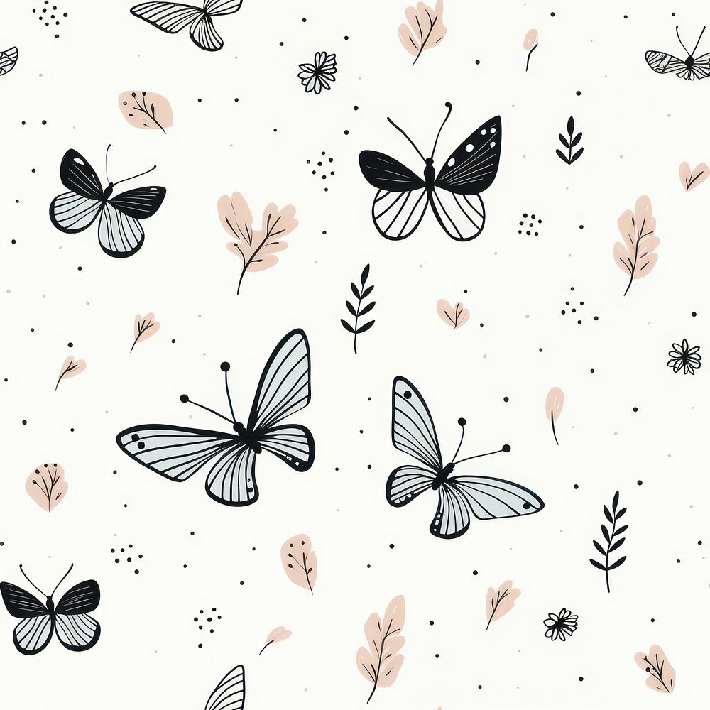 Butterfly pattern backgrounds wallpaper. AI | Free Photo Illustration ...
