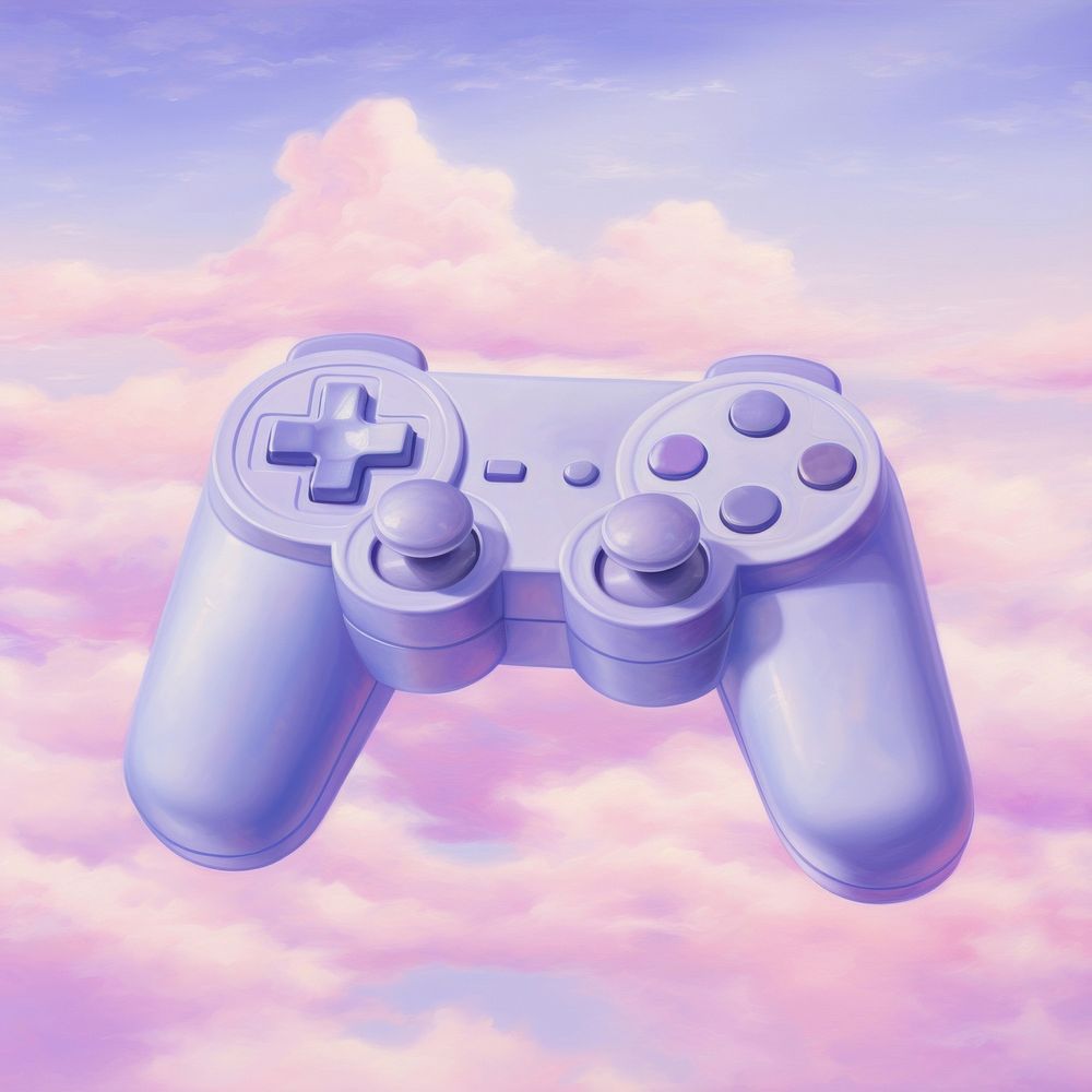 pastel purple joystick cloud electronics | Free Photo Illustration ...