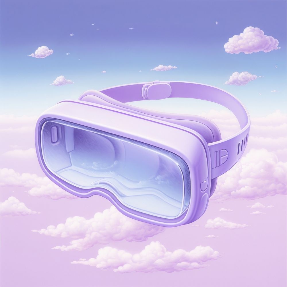 pastel purple VR cloud accessories | Free Photo Illustration - rawpixel