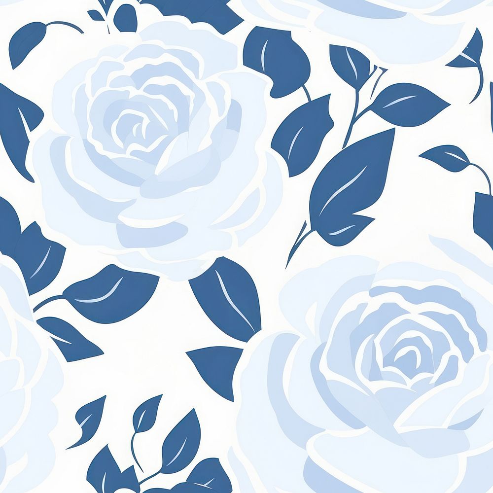 Blue rose pattern flower backgrounds. | Premium Photo Illustration ...