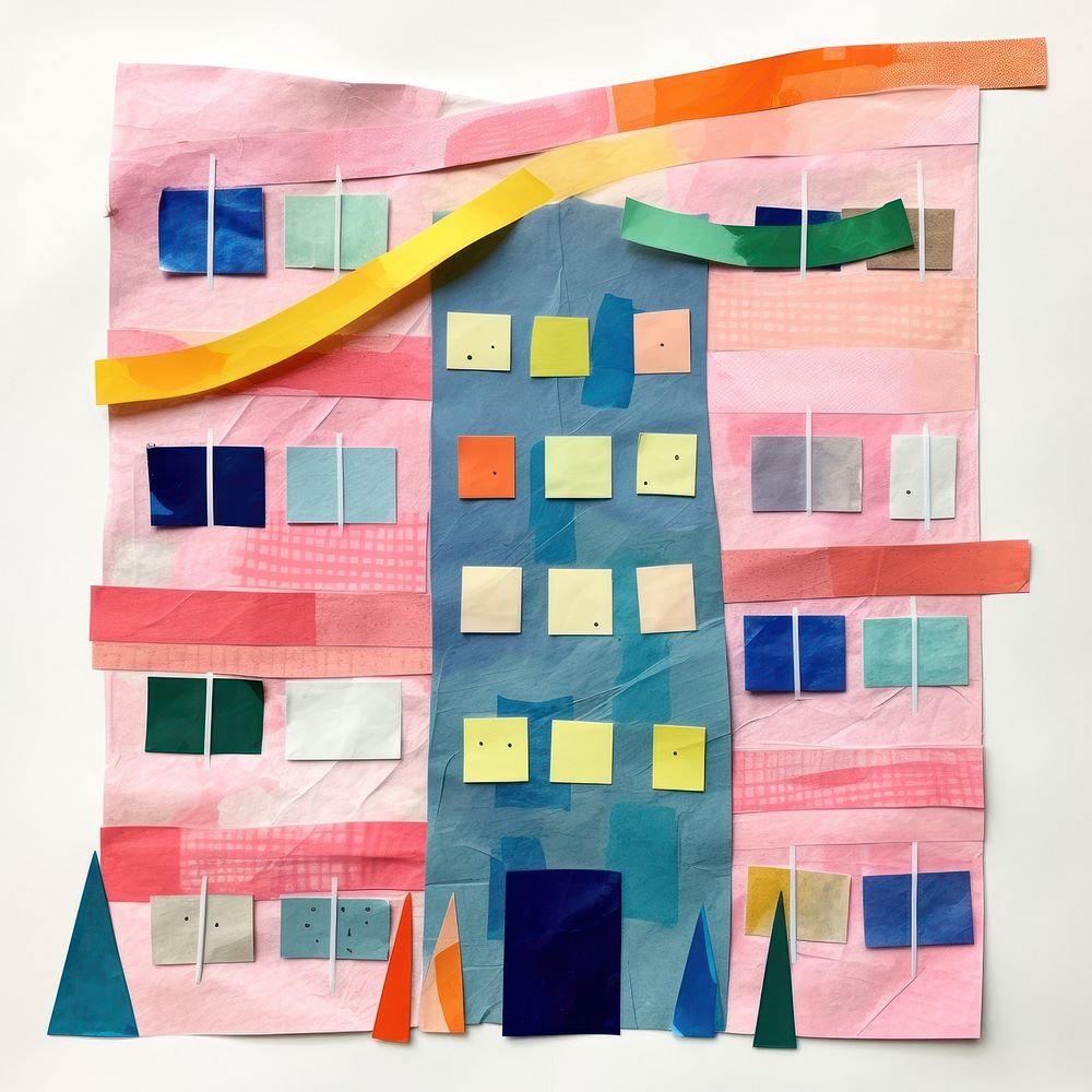 Office building painting collage art. | Premium Photo Illustration ...