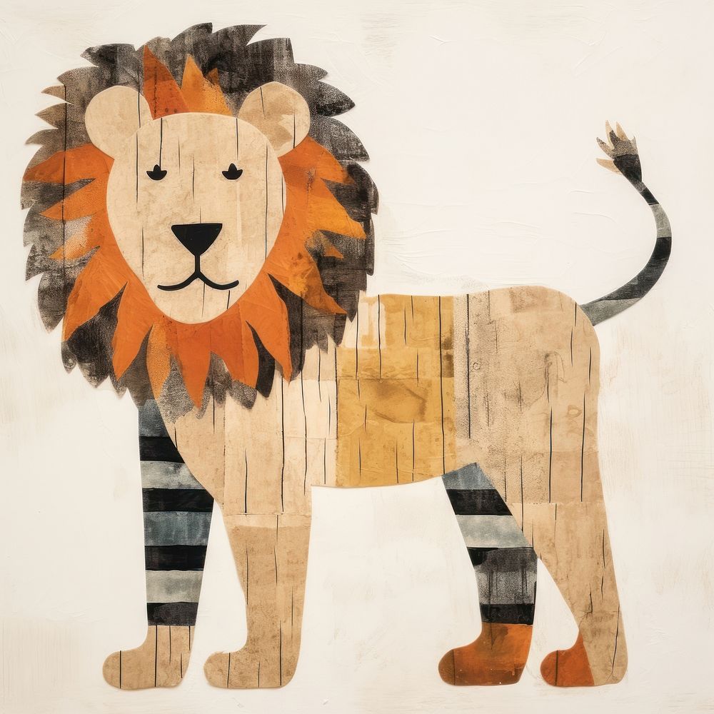 Retro lion mammal animal art | Free Photo Illustration - rawpixel