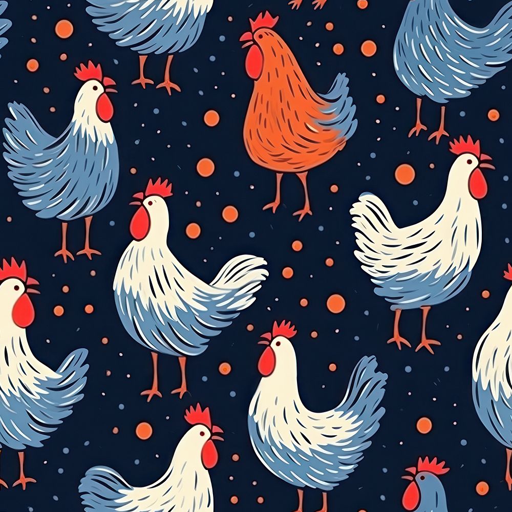 Chicken pattern poultry animal. AI | Free Photo Illustration - rawpixel