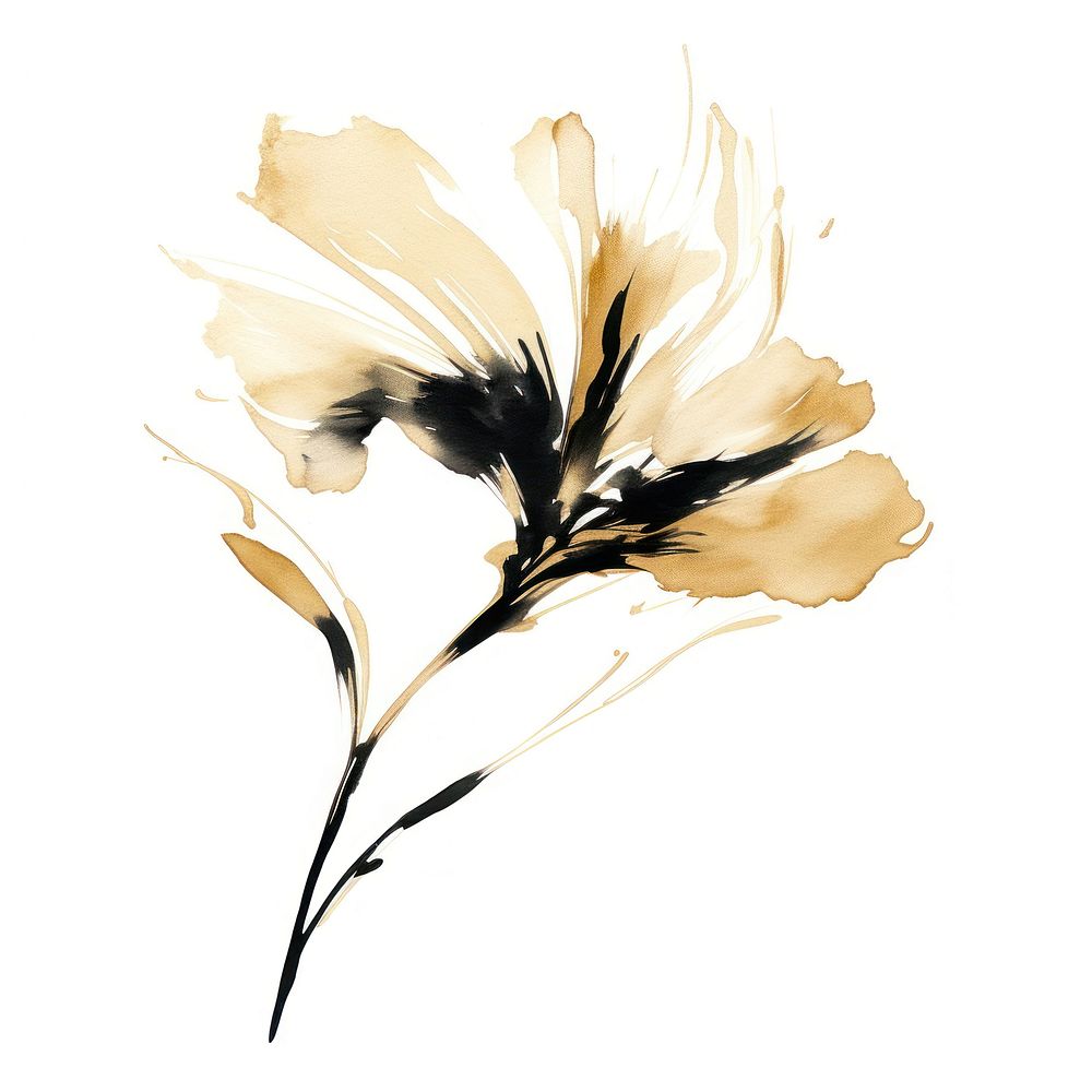 Flower petal plant ink. | Free Photo Illustration - rawpixel
