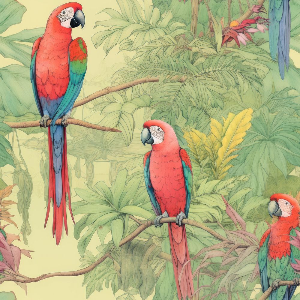 Backgrounds drawing parrot animal. | Premium Photo Illustration - rawpixel